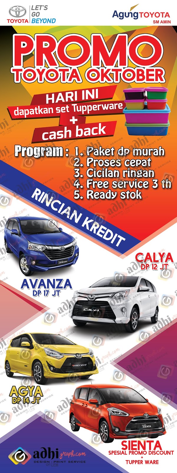Desain Banner Promo Agung Toyota SM Amin