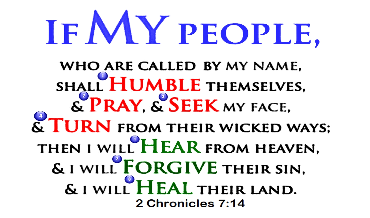 Humble, Pray, Seek and Turn! Amen.