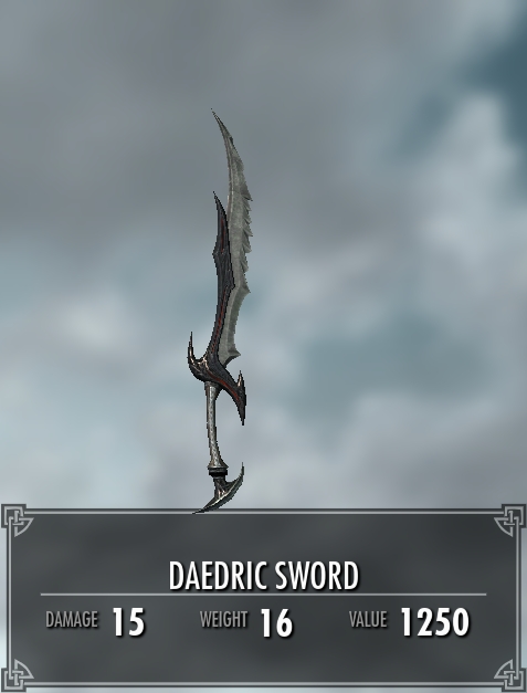 Swords of Awesome: Daedric sword