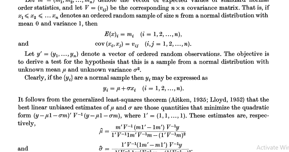 Shapiro-wilk test(python use included)