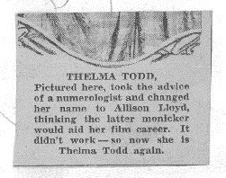 Thelma Todd: Alison Loyd