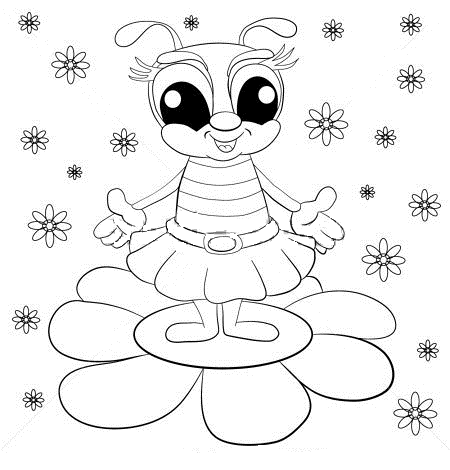 Planse de colorat si fise pentru copii: ALBINA - PLANSE de colorat cu ...