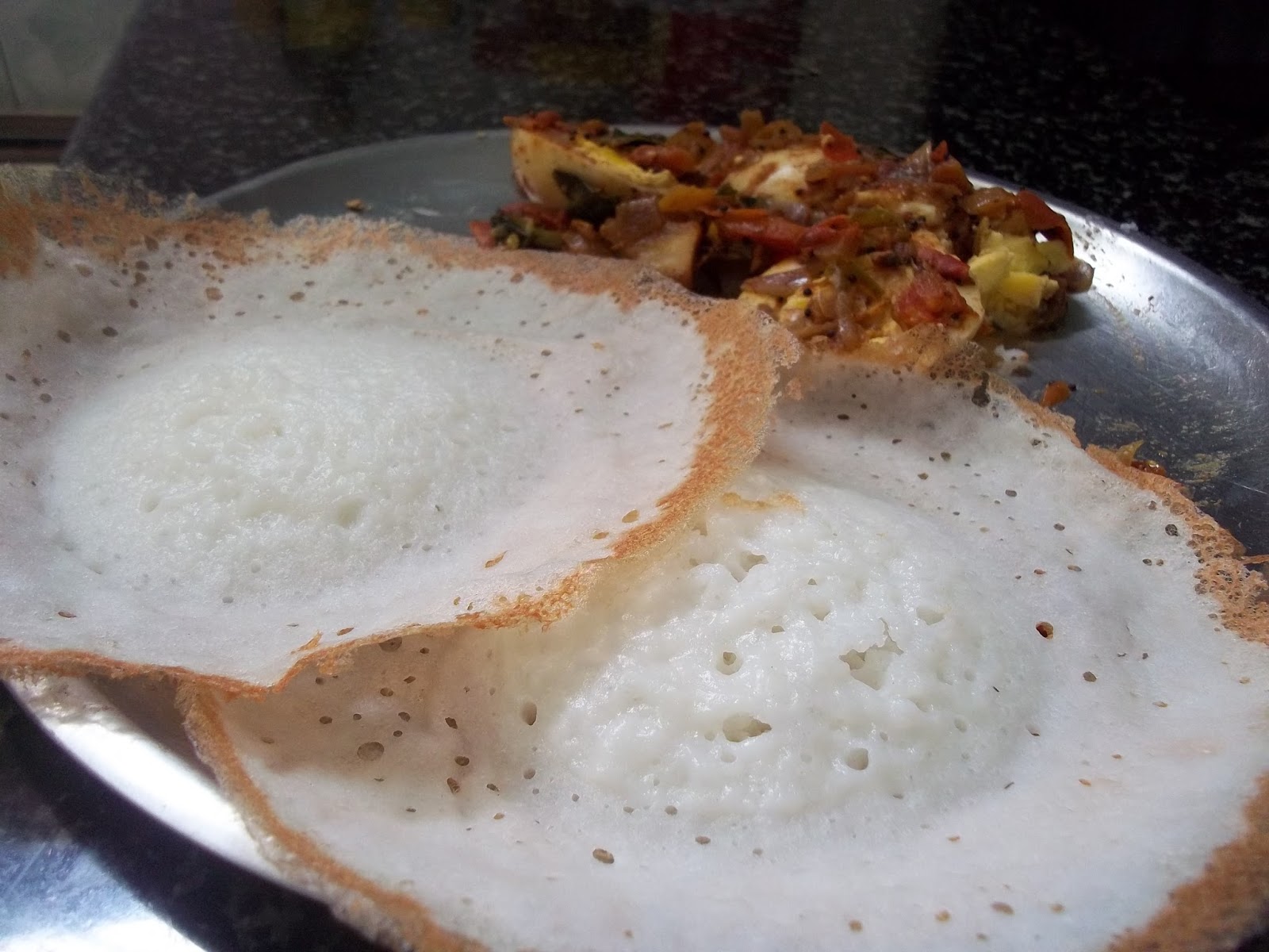 Chill Maadi: Appams with Nadan Egg Masala