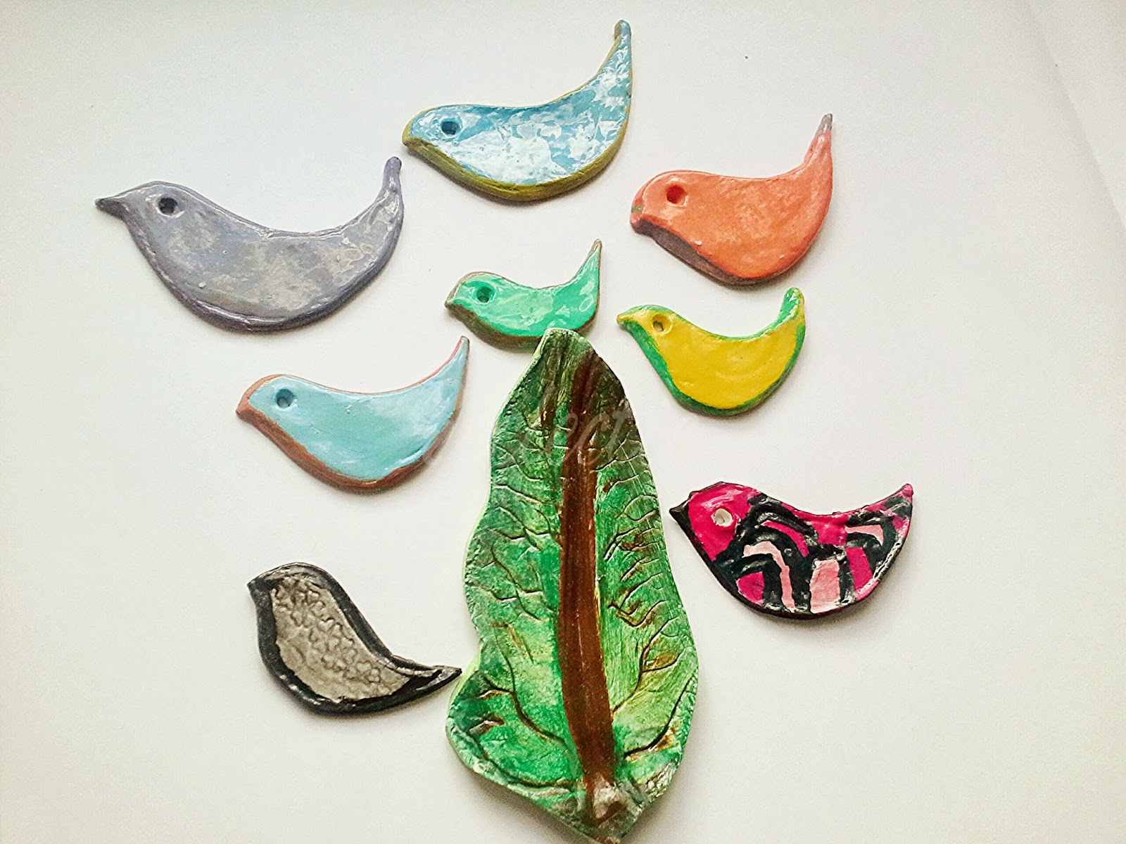 Claybyte: Air dry clay Birds and Butterfly