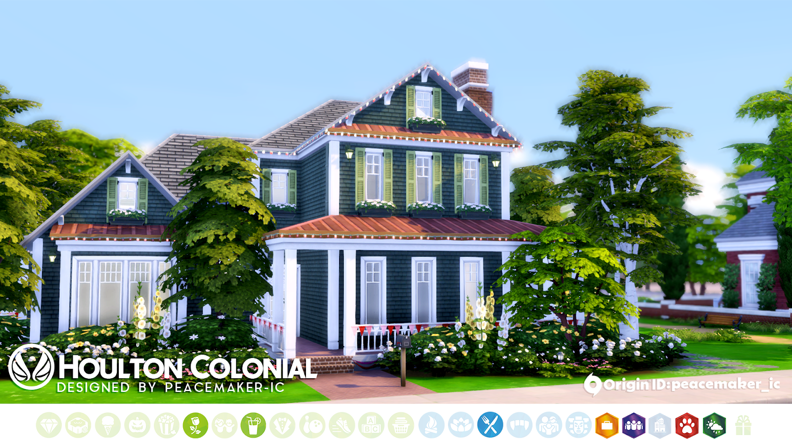Simsational Designs: Houlton Colonial - Farmhouse for the Family