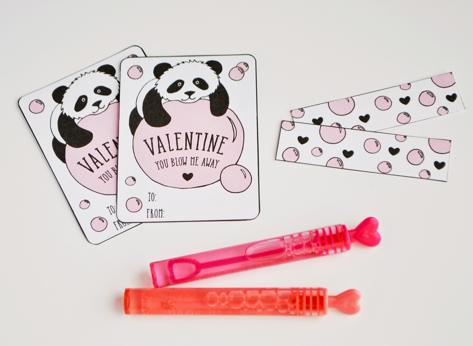 Sunny by Design: Panda Bubbles (Free) printable Valentine card