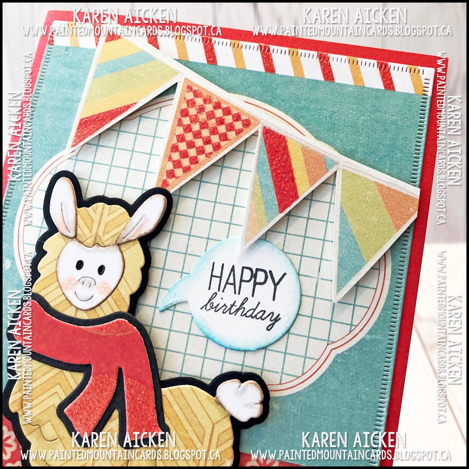 Painted Mountain Cards: Llama Birthday Card Trio