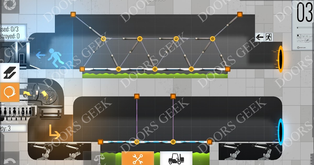 Bridge Constructor Portal Level 3 Convoy Solution ~ Doors Geek
