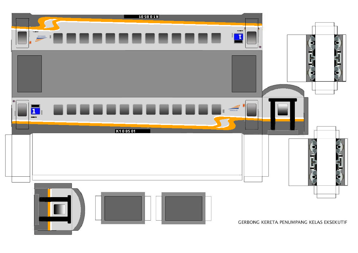 paper craft kereta api indonesia: Paper Craft kereta api indonesia