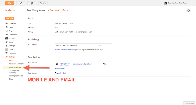 Sew Many Ways...: Responding To Comments...How To Send Comments To Your ...