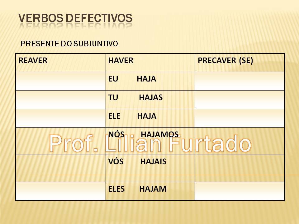 Se Joga, Galera!: Dicas sobre VERBOS DEFECTIVOS com a Professora Lilian ...
