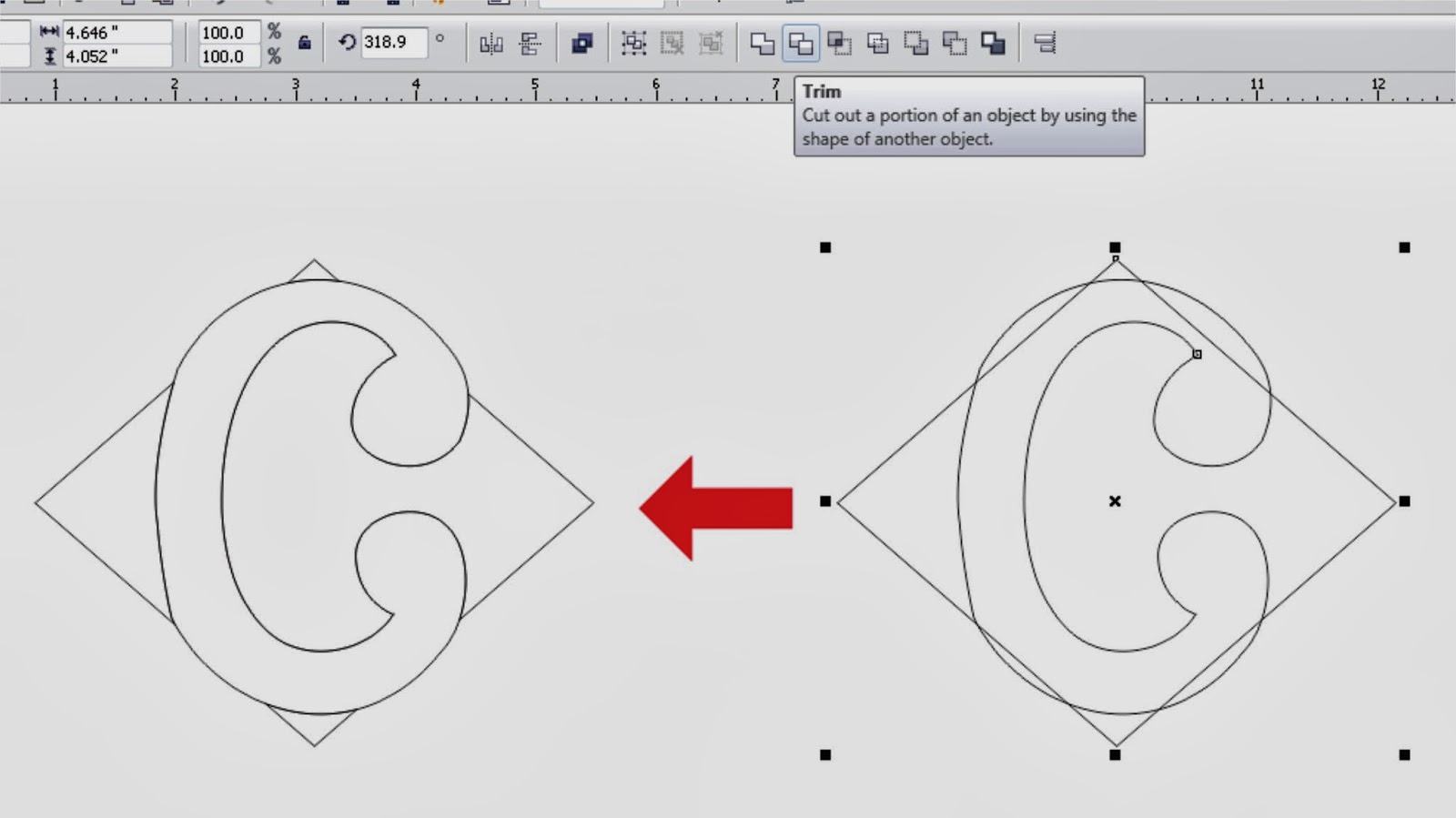 How to make Carrefour logo with CorelDRAW X5 | Drawing with Corel
