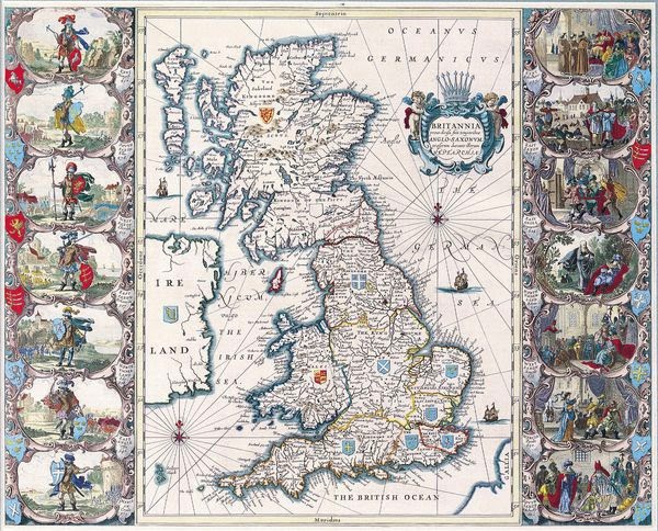 Historické mapy: Velká Británie 1676, historická mapa MP138