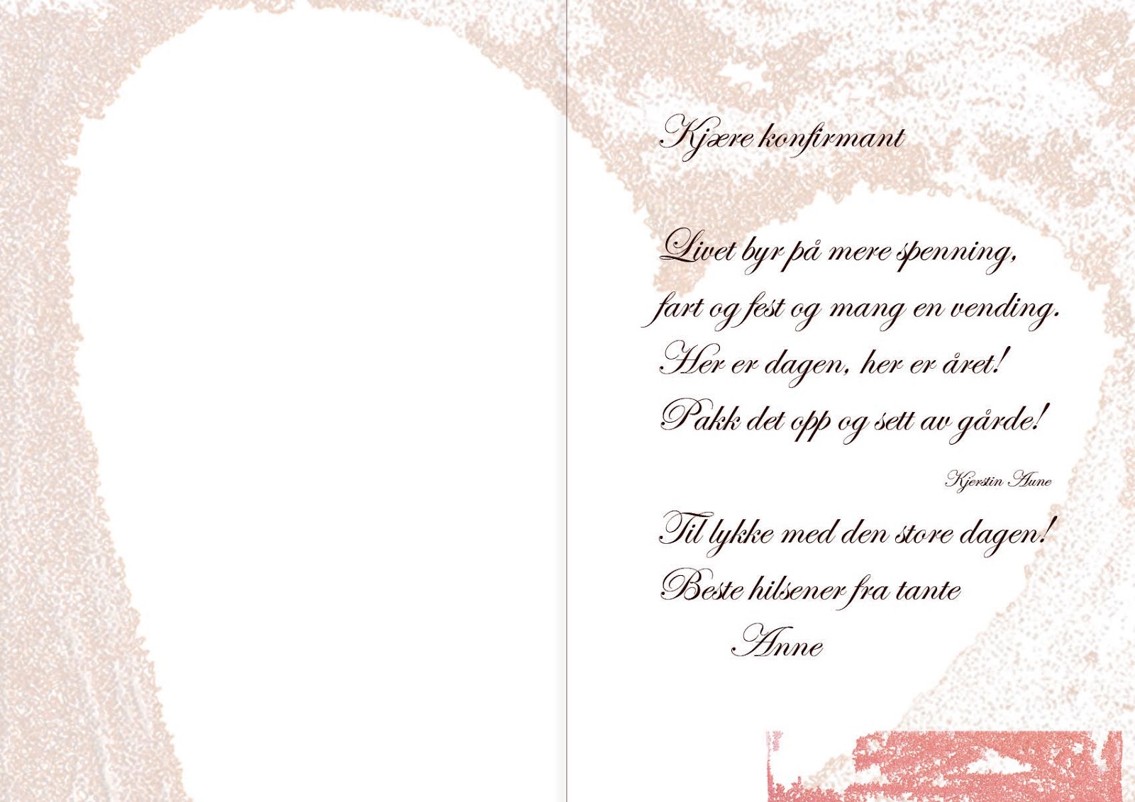 MITT LIV BOKA: Til konfirmanten?