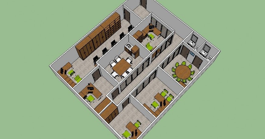 3D LAYOUT PLAN DETAILS OF ORCES CORPORATE OFFICE CAD DRAWING DETAILS ...