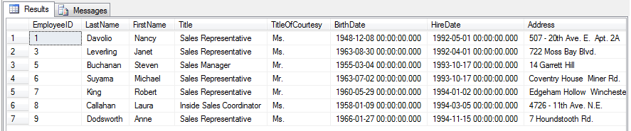 AND, OR and NOT Conditions in Where clause SQL SERVER