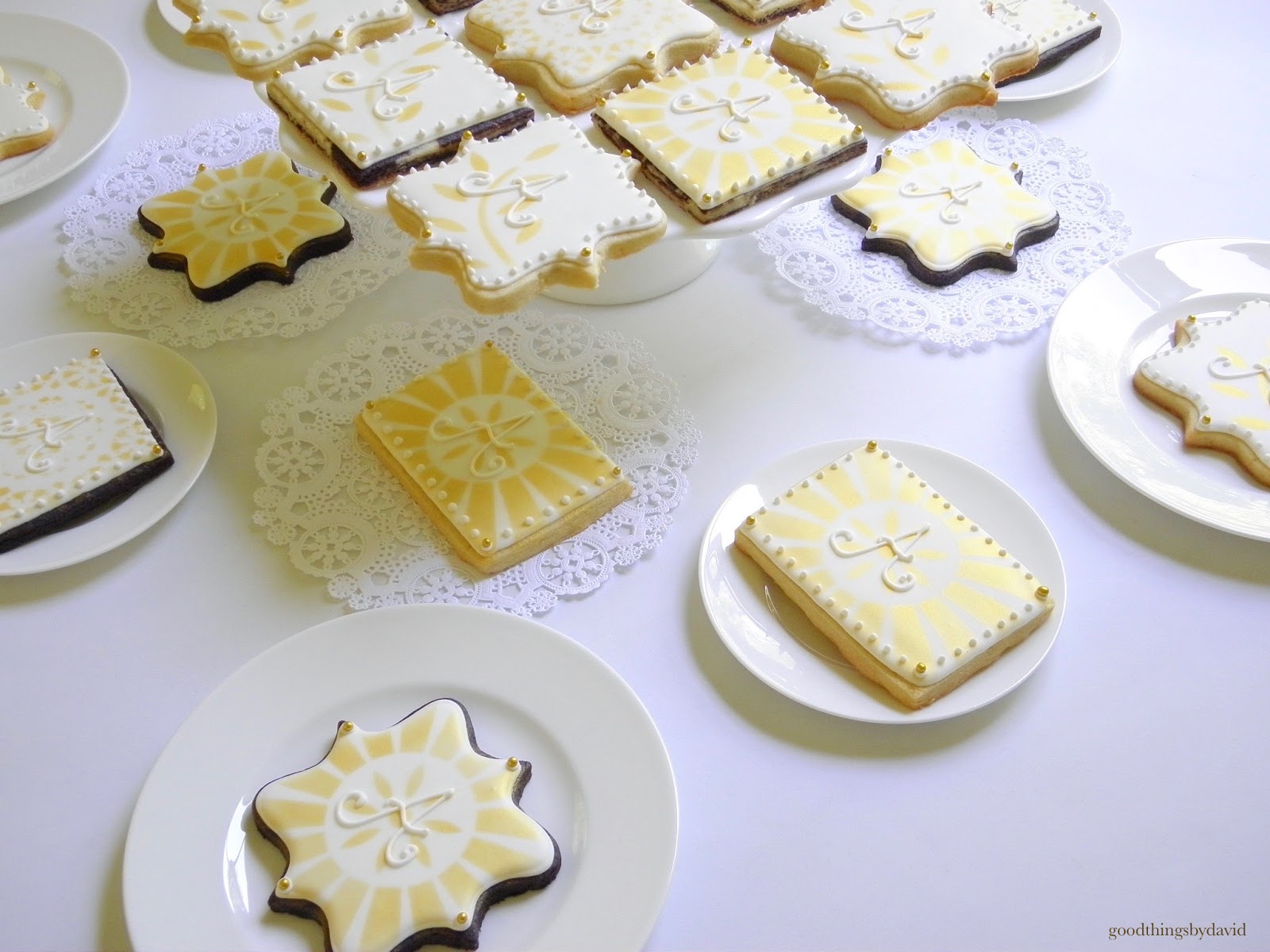 Elegant Monogram Sugar Cookies