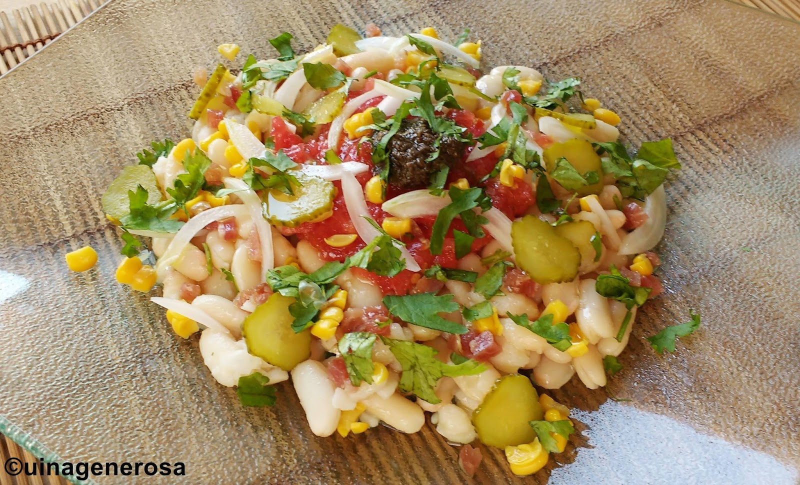 cuina generosa: amanida de mongetes, tomàquet ratllat, olivada ...