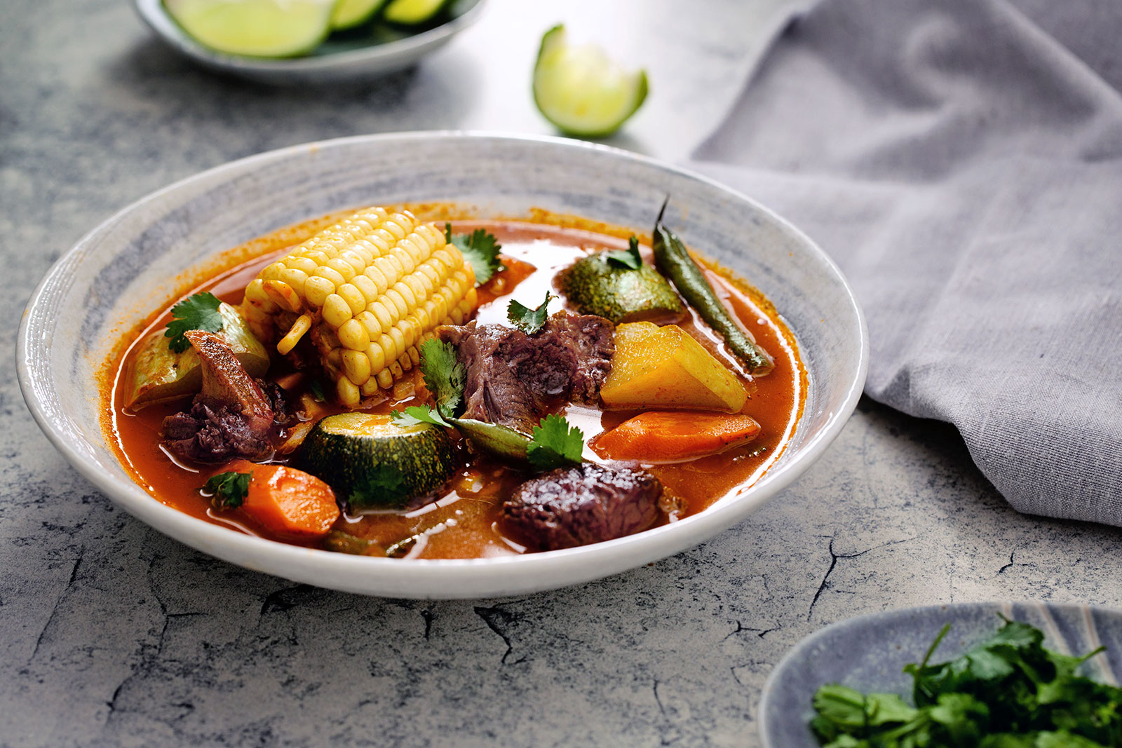 Mole de Olla {Mexican Beef Veggie & Chile Soup}