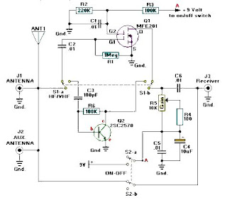 VHF UHF HF active antenna electronic circuit project with explanation | Electronic Circuits ...