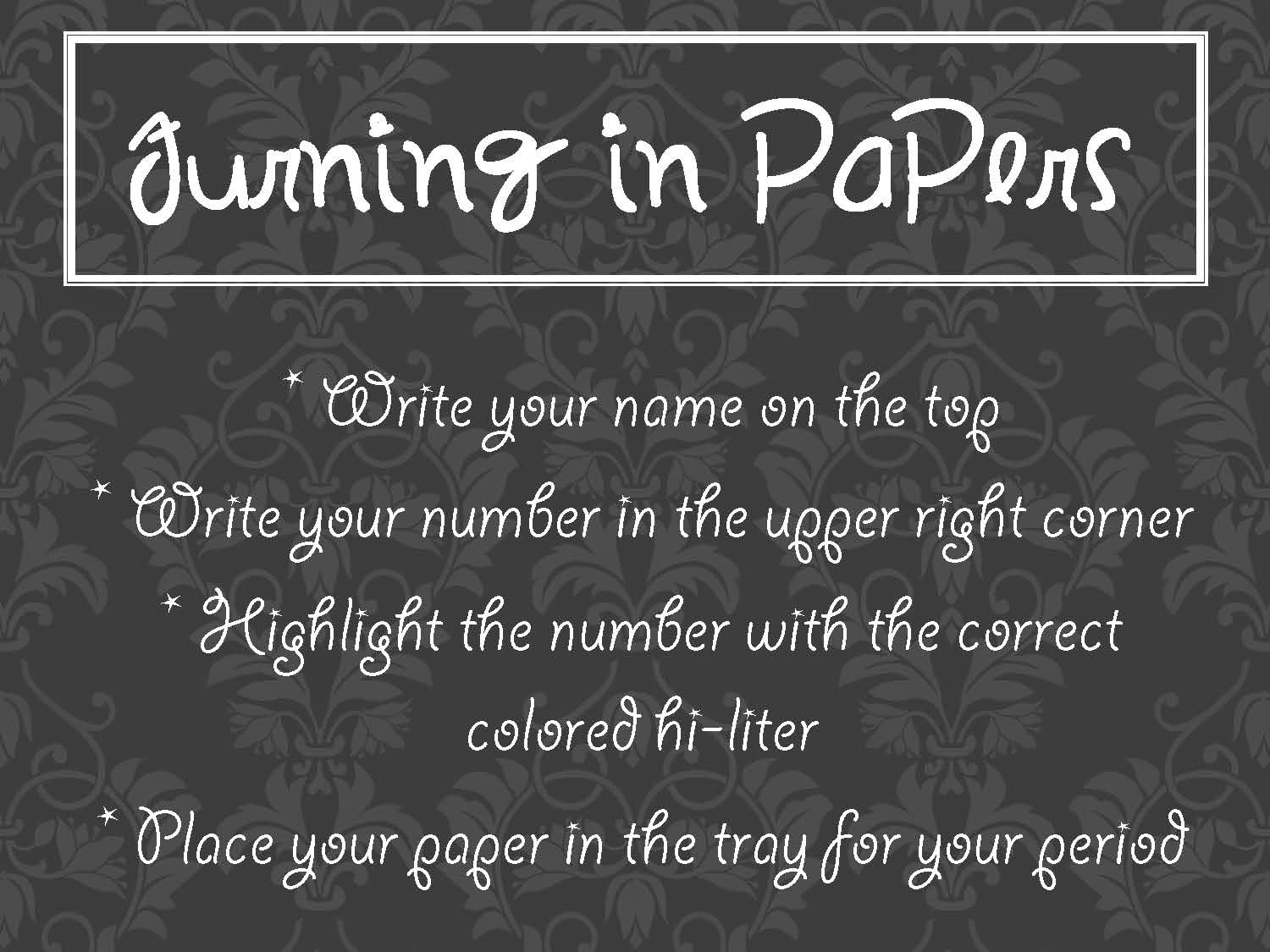 Color-coding your classes & numbering your students