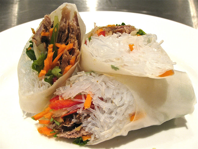 nueva cocina: Duck Rice Paper 'Summer' Rolls