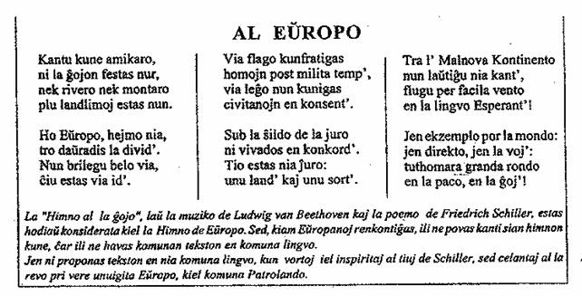 esperanto sotto la Rocca: Cantare l’inno europeo in esperanto