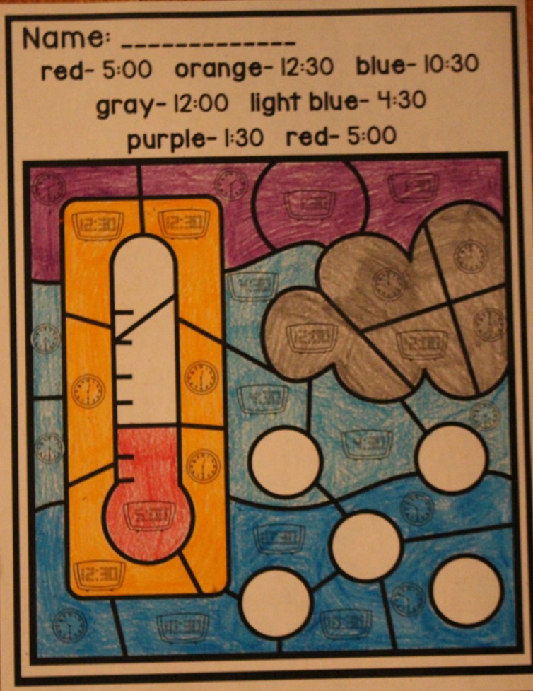 Weather~ Color by Code | Mrs. Black's Bees