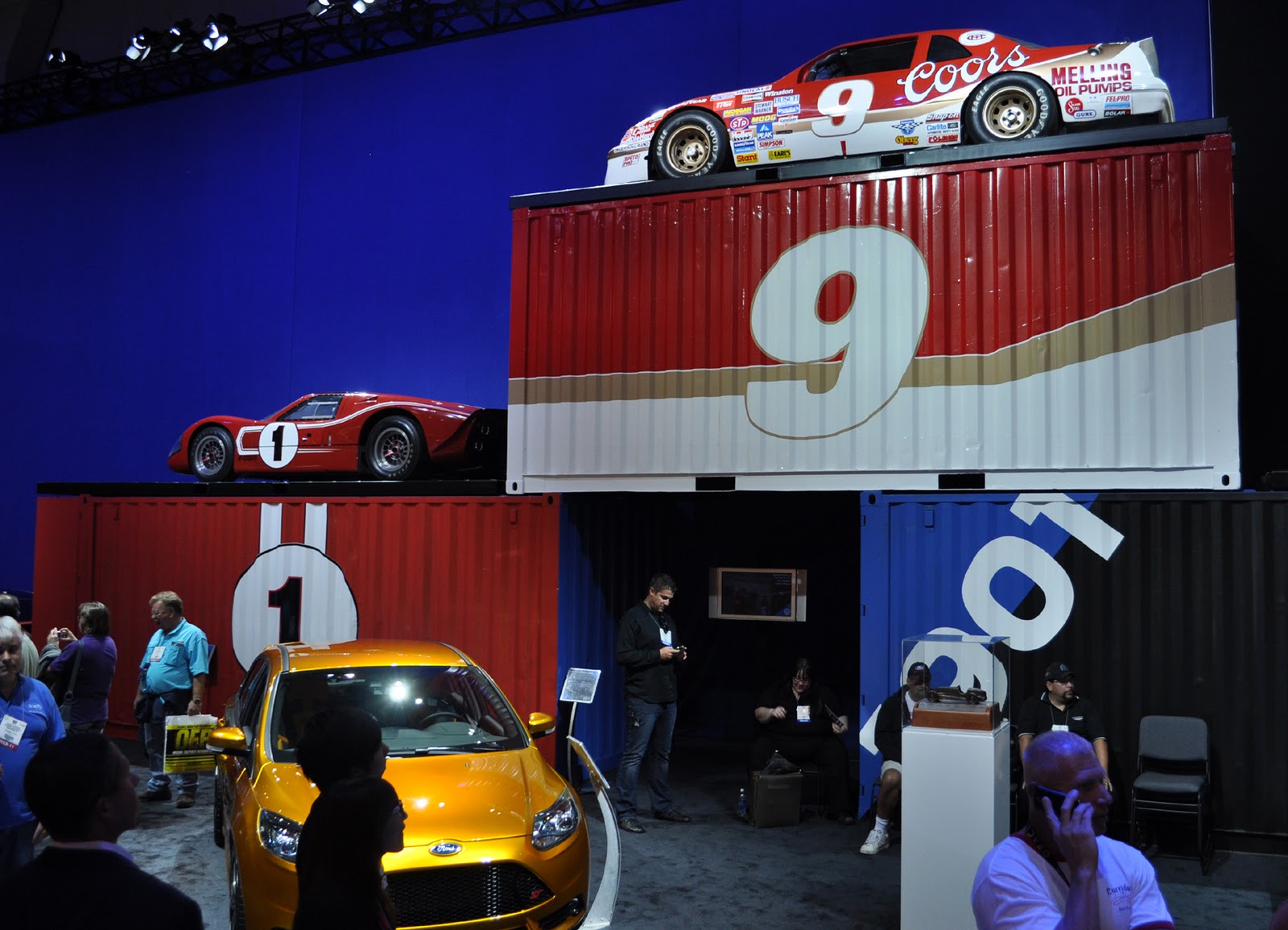 Just A Car Guy: inventive display of cargo containers and race cars at ...