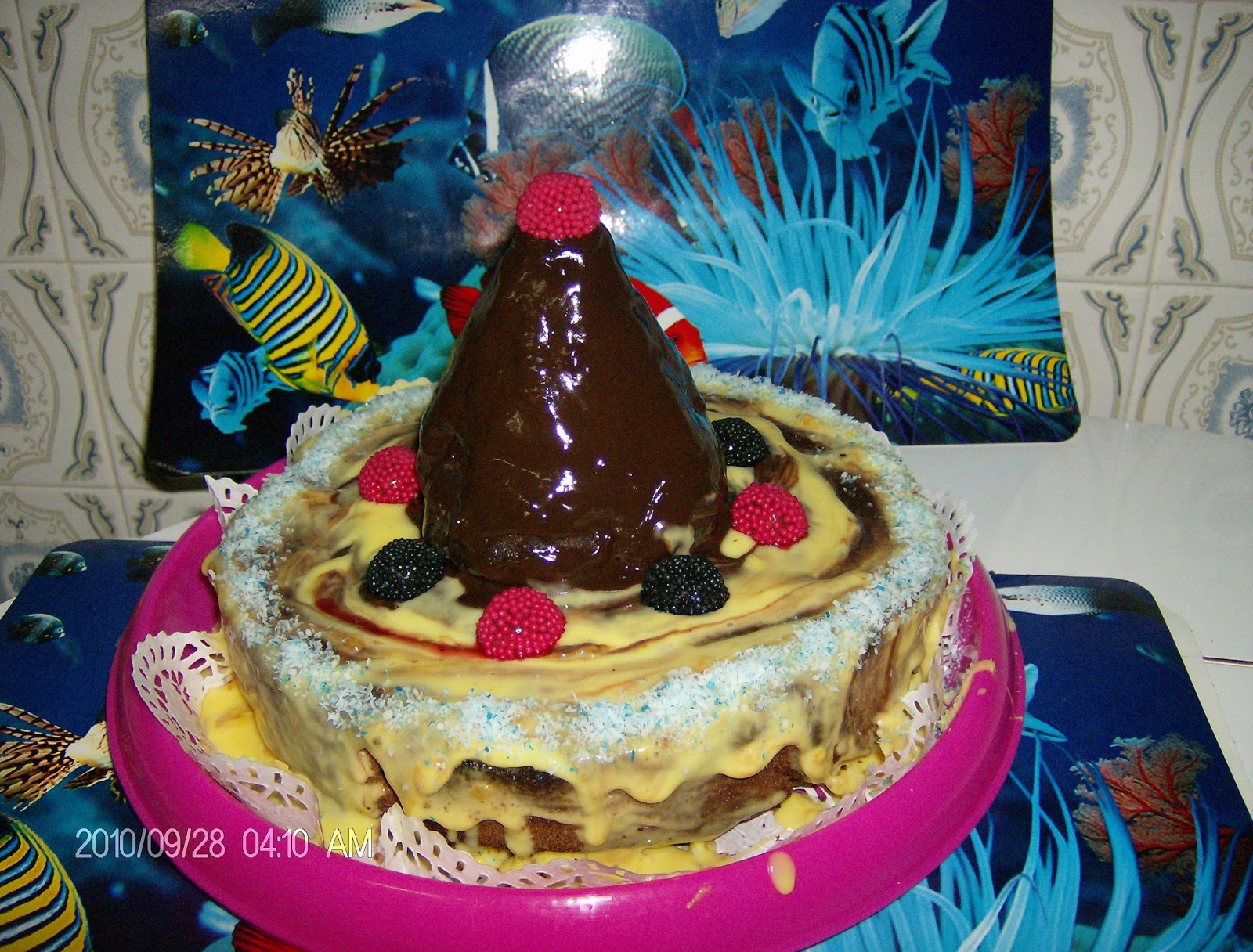 Chocolate com Banana: Bolo Pirâmide Gigante