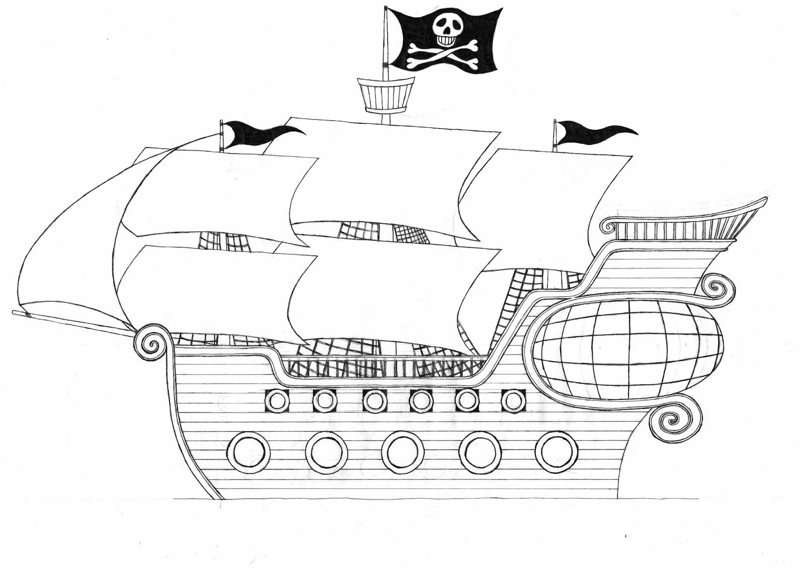 Laura Thompson Art: Mini Pirate ship