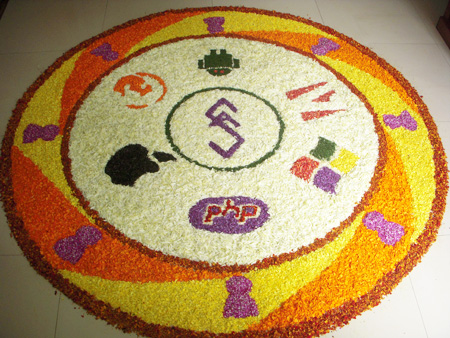 Worlds Largest collection of Pookalams (Flower Carpet): Prize Winning ...