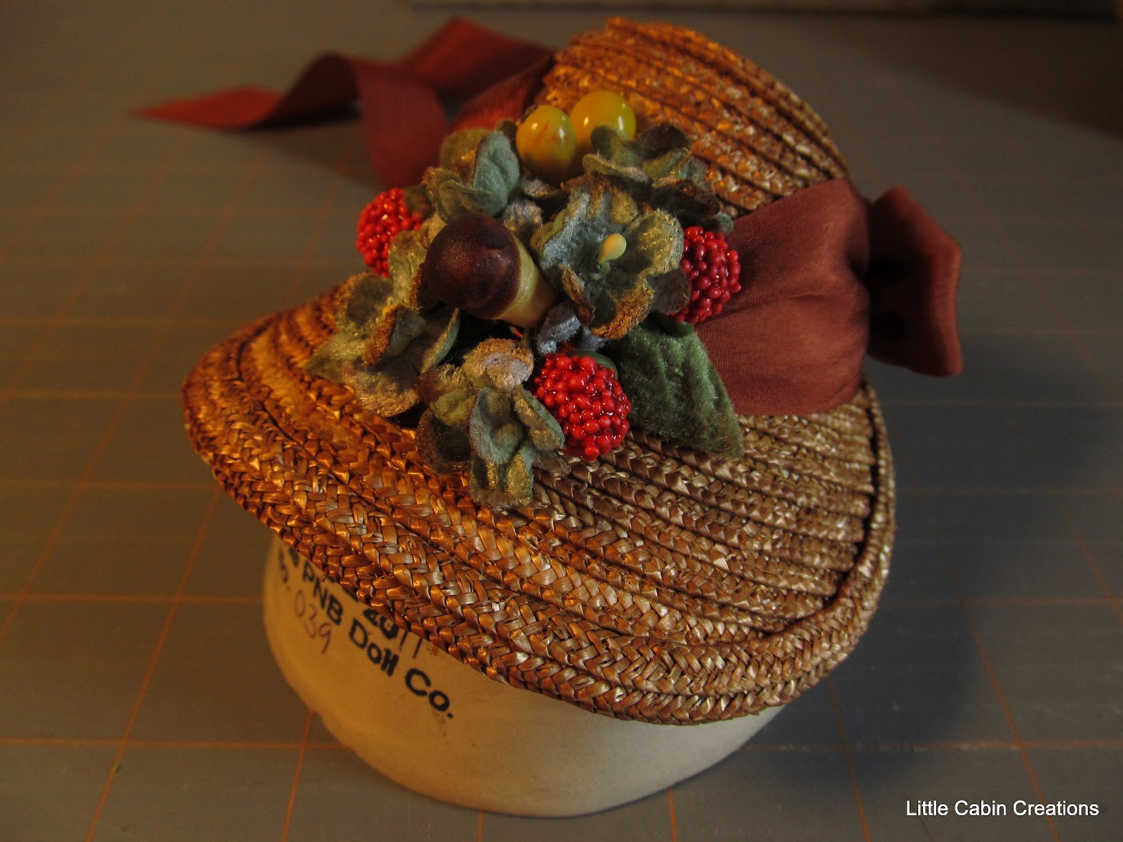 "MAKE DO DOLLS": Dolly's Handmade Straw Bonnet
