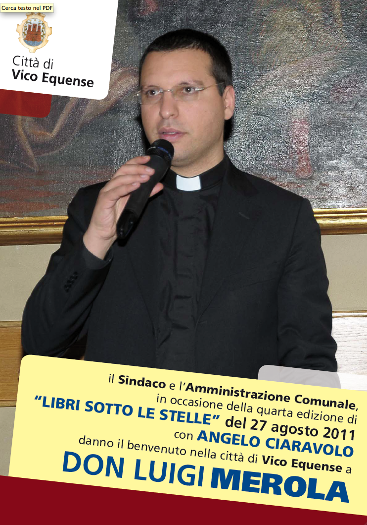 Vico Equense On Line: Don Luigi Merola e il suo ultimo libro “Il cancro ...