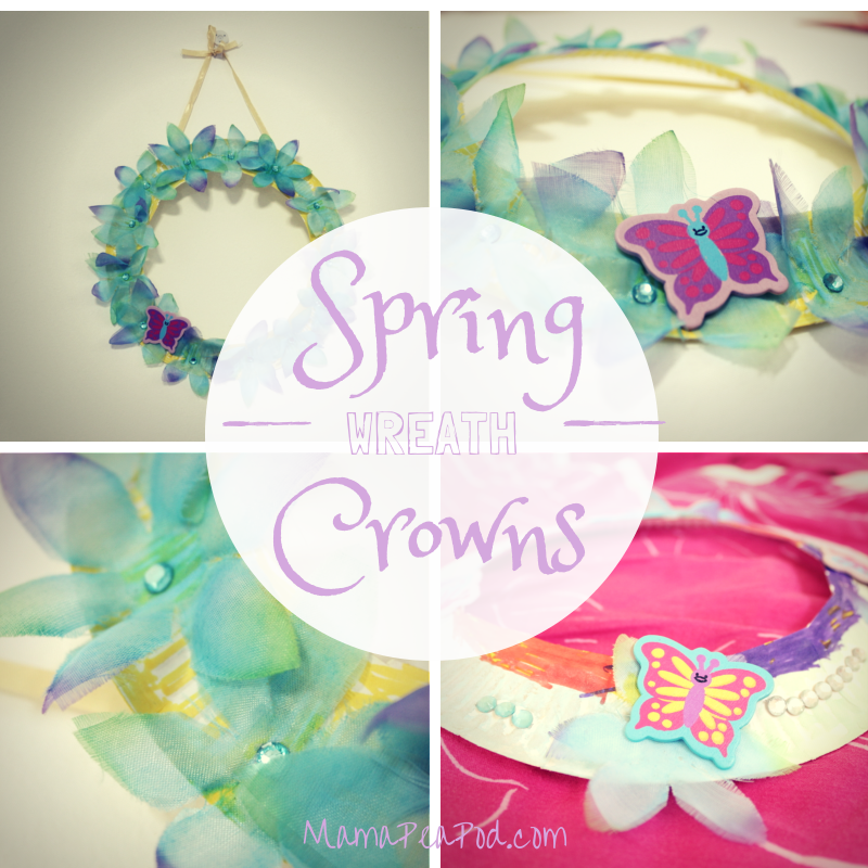 Mama Pea Pod: {Spring Wreath Flower Fairy Crowns Quick Craft}