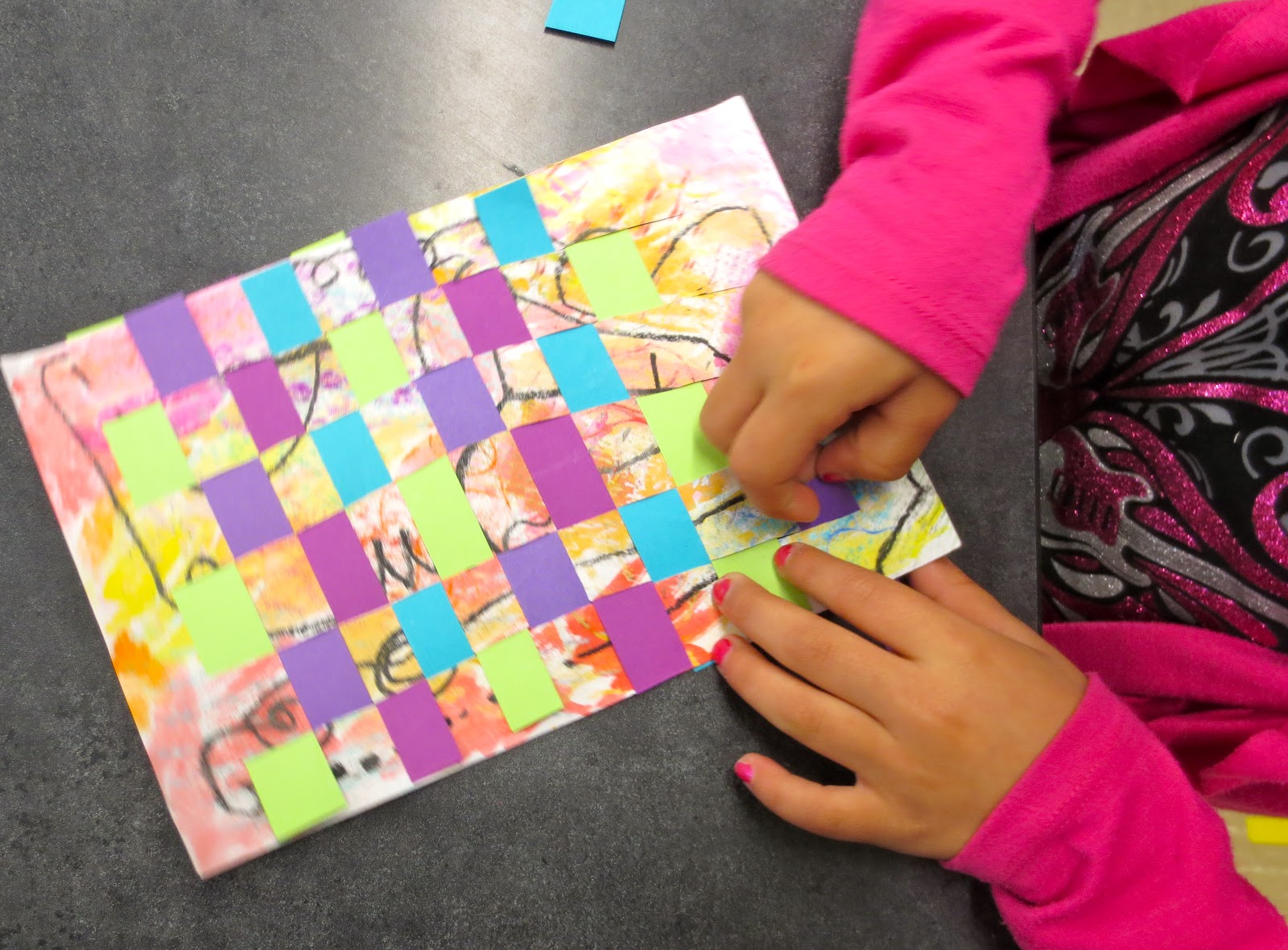 Zilker Elementary Art Class: 2nd Grade Kandinsky Weavings