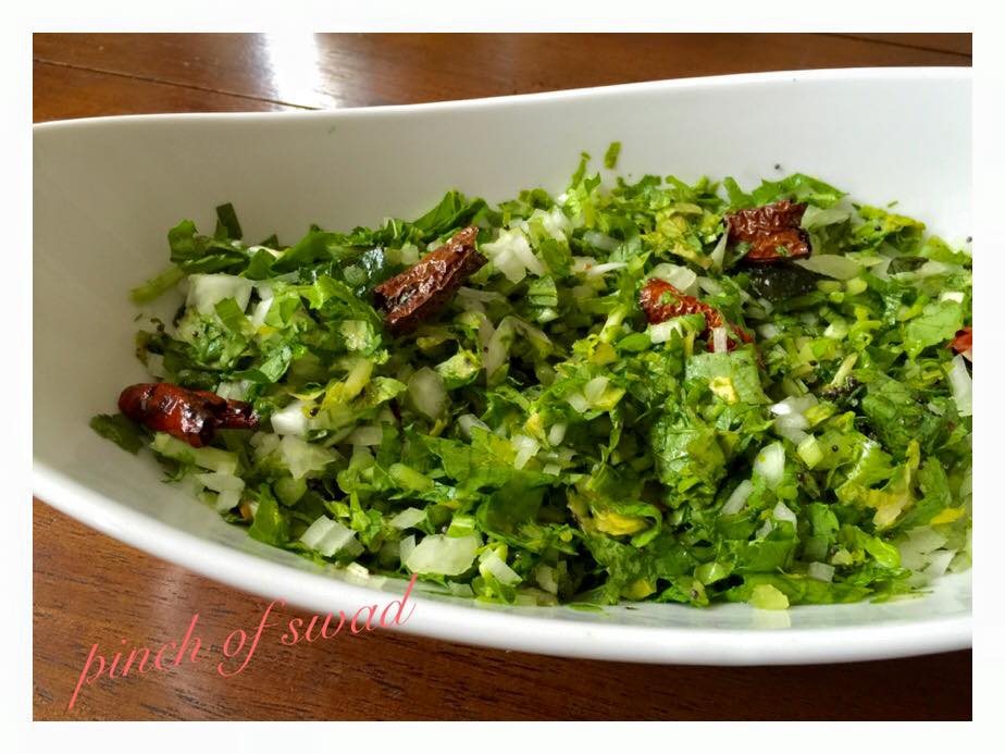 Pinch Of Swad - taste that hits the spot!: Radish(Mooli) Leaves Pachadi ...