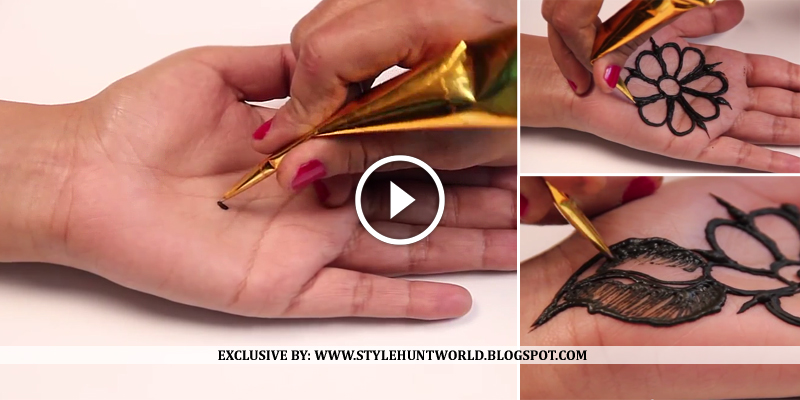 2 Simple Arabic Mehndi Design Tutorials For Beginners - Full Tutorial ...