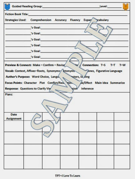 I Love to Learn : Guided Reading