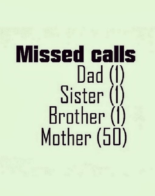 Missed calls dad sister brother mother | Saying Pictures