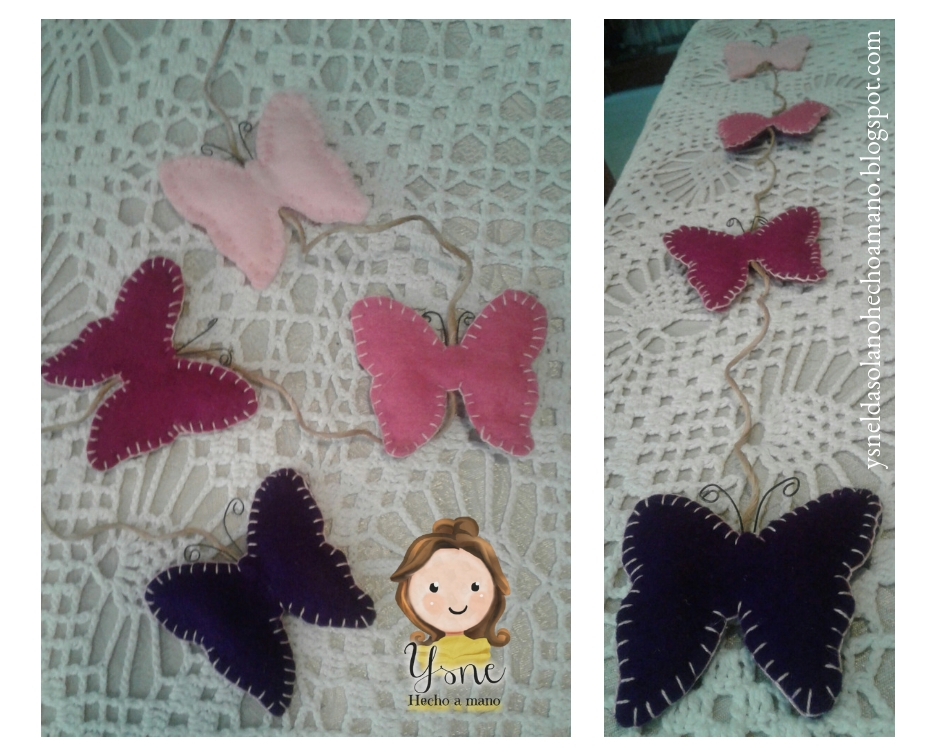 Mariposas en fieltro para Cumpleblog de Ideado a Mano - Ysnelda Solano ...