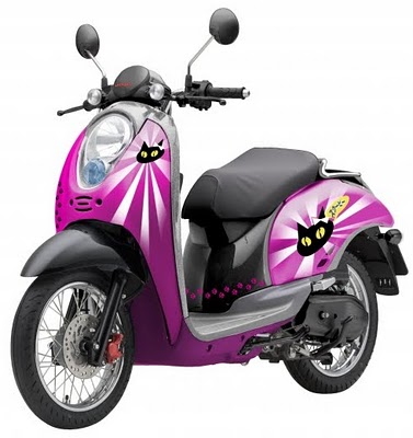 ! Modifikasi Motor Honda Scoopy - Cat Pink Ungu Simple Kontes - INFO ...