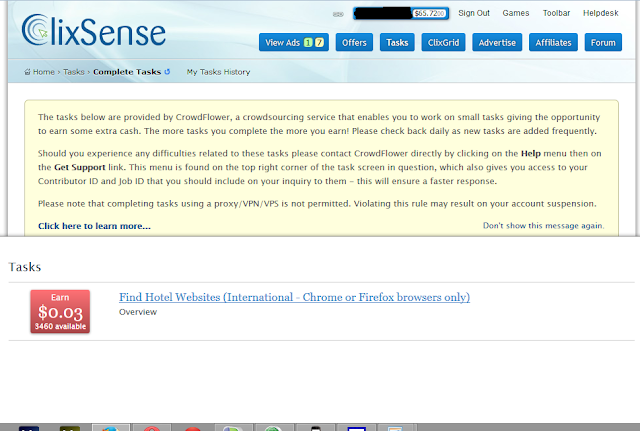 Make Money Online Free: Tasks on Clixsense