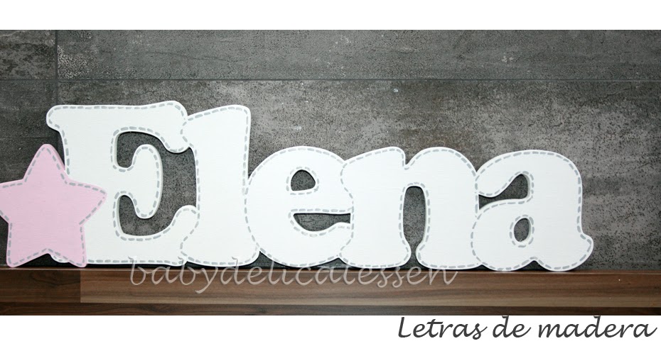 BABY DELICATESSEN LETRAS DE MADERA: ELENA Y MARTÍN CON ESTRELLA