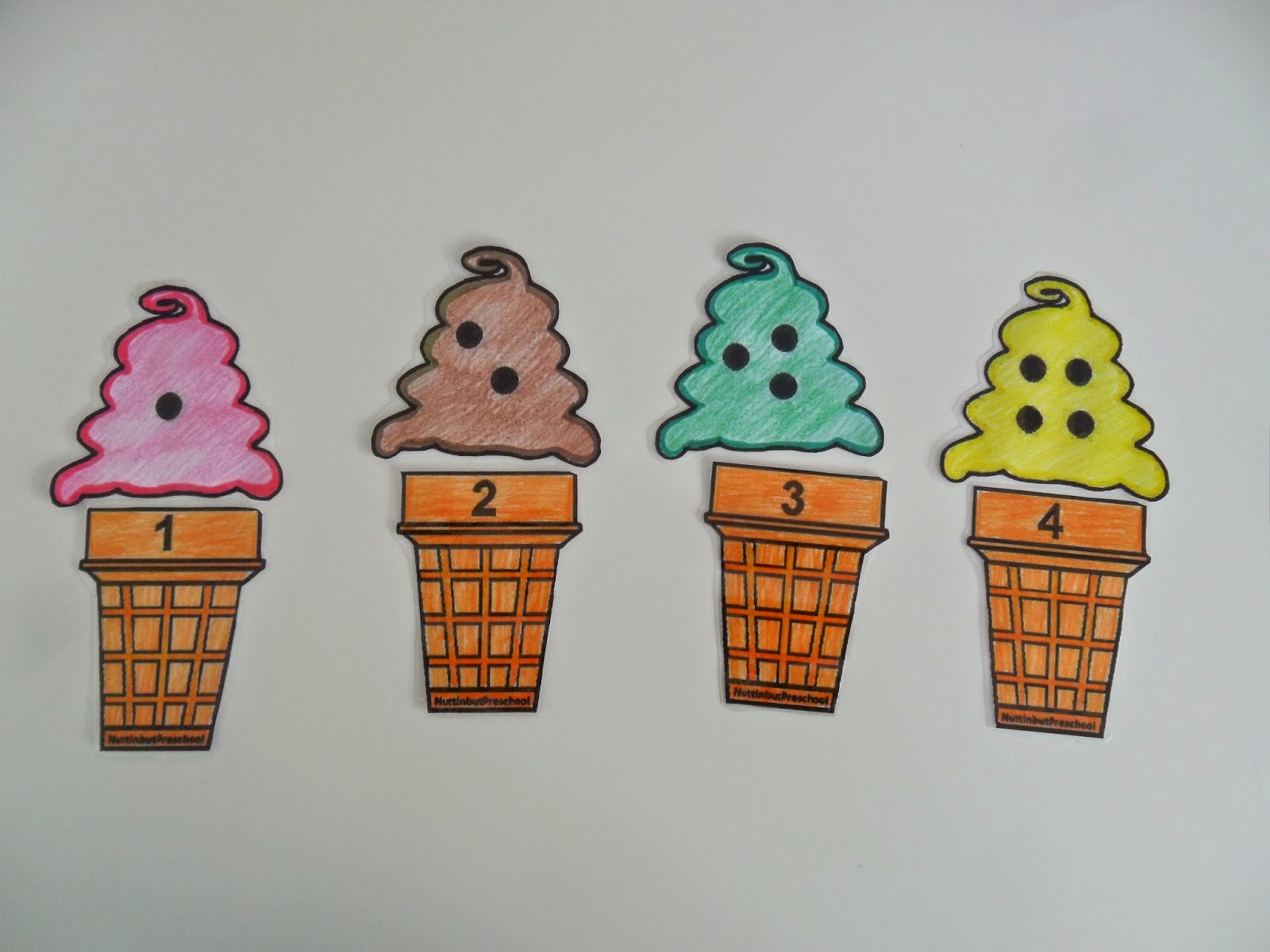 Materiales para Educación Infantil: CONTAR HELADOS