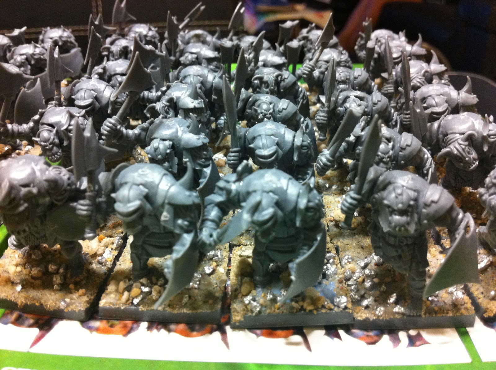 Anything But Ones: WIP: Mantic Orcs - Bases