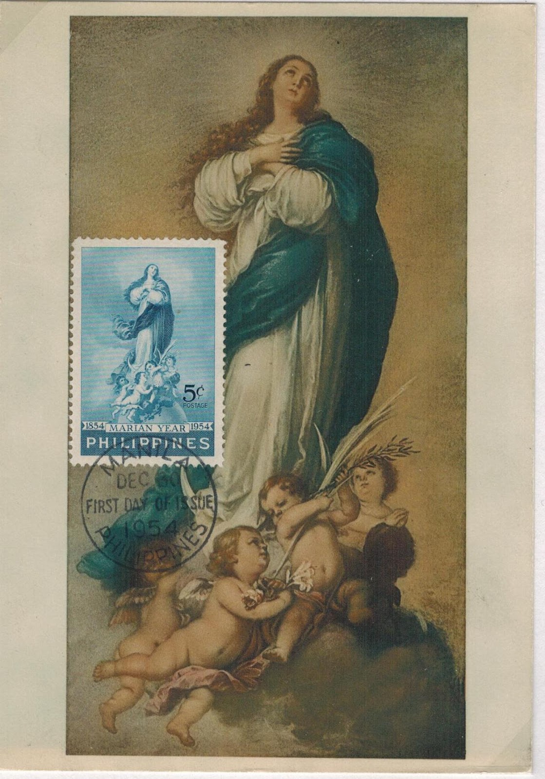 Philippine Republic Stamps : 1954 Marian Year