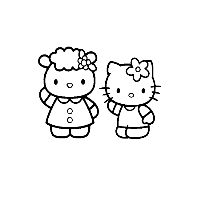 Kumpulan Mewarnai Gambar Hello Kitty - Mahir Warnai Gambar