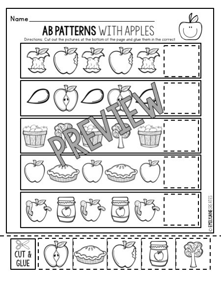 Emily Jane Creates: SEPTEMBER NO PREP LITERACY AND MATH PACKET