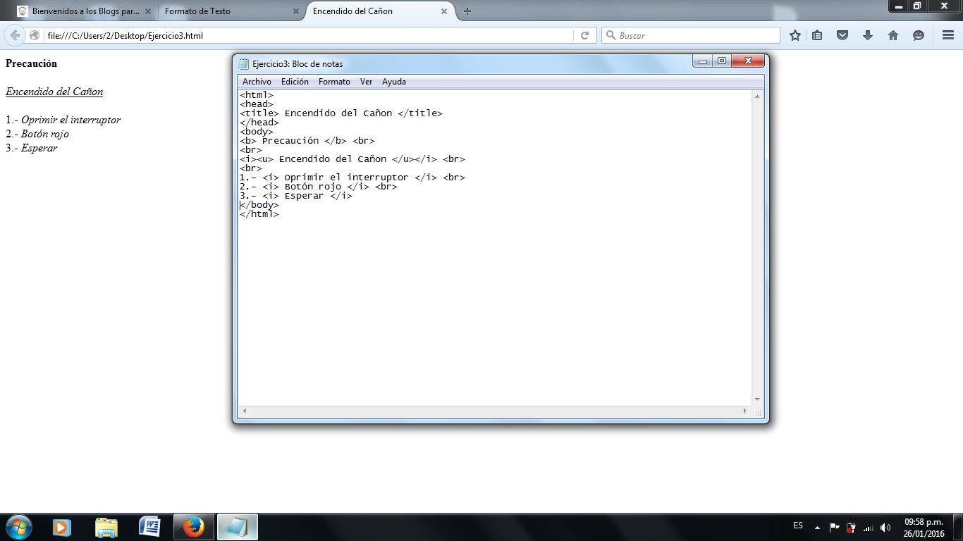 Taller de TIC Aplicadas a la Educación: Ejercicios HTML en el salón de ...